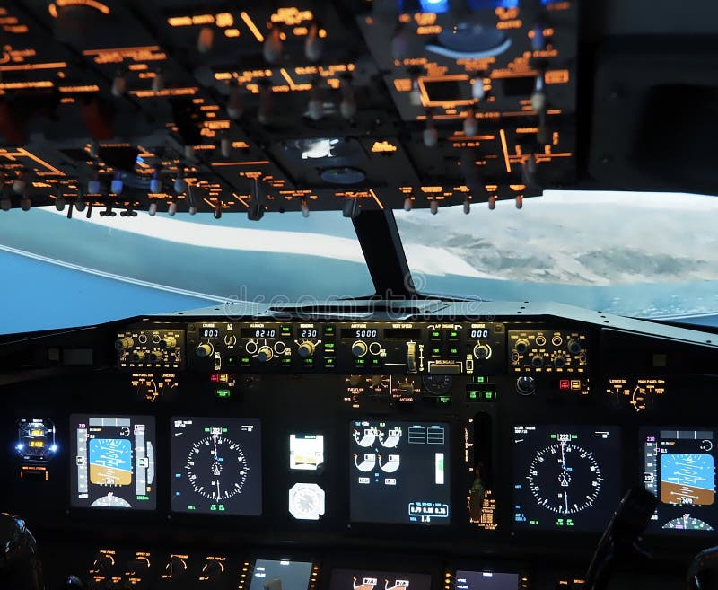 Cockpit of a Boeing 737 Airplane Editorial Image - Image of airplane ...