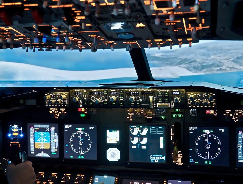 Cockpit of a Boeing 737 Airplane Editorial Image - Image of inside ...