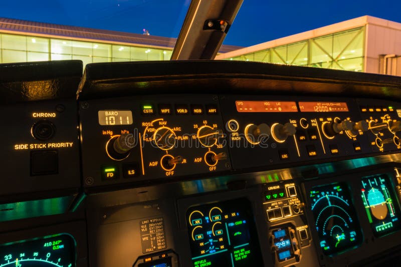 Cockpit Buttons and Knobs stock image. Image of appr - 46527417