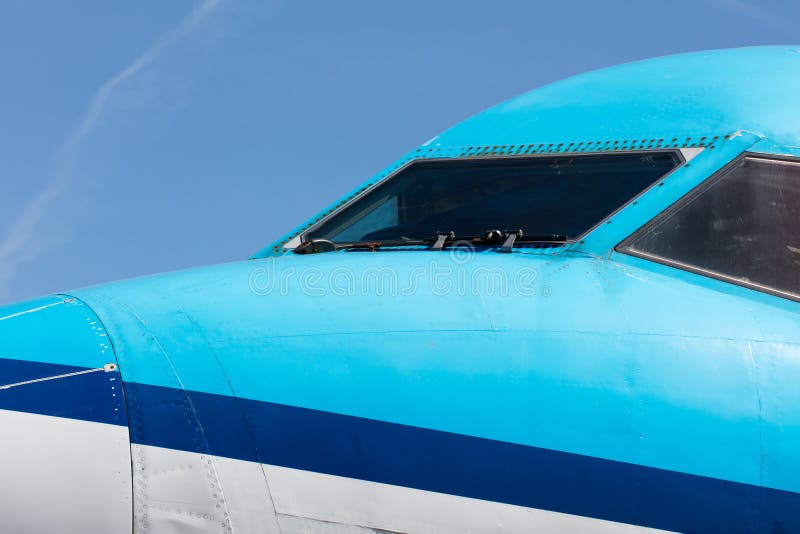 Cockpit Close Up of Jet Airplane Stock Photo - Image of cockpit, cabin ...