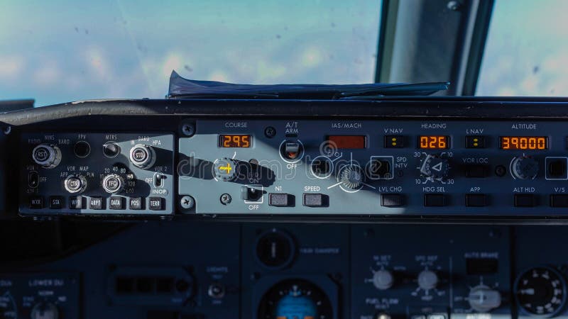 Aircraft Control Panel stock photo. Image of closeup - 102785406