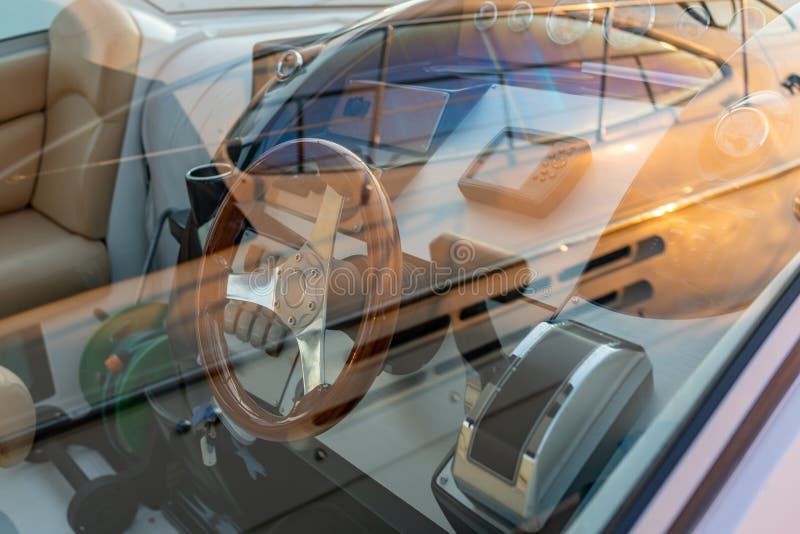 Motor boat control panel stock photo. Image of miscellaneous - 6099168