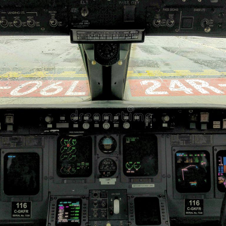 Cockpit CRJ 200 editorial photo. Image of flight, cockpit - 82381661