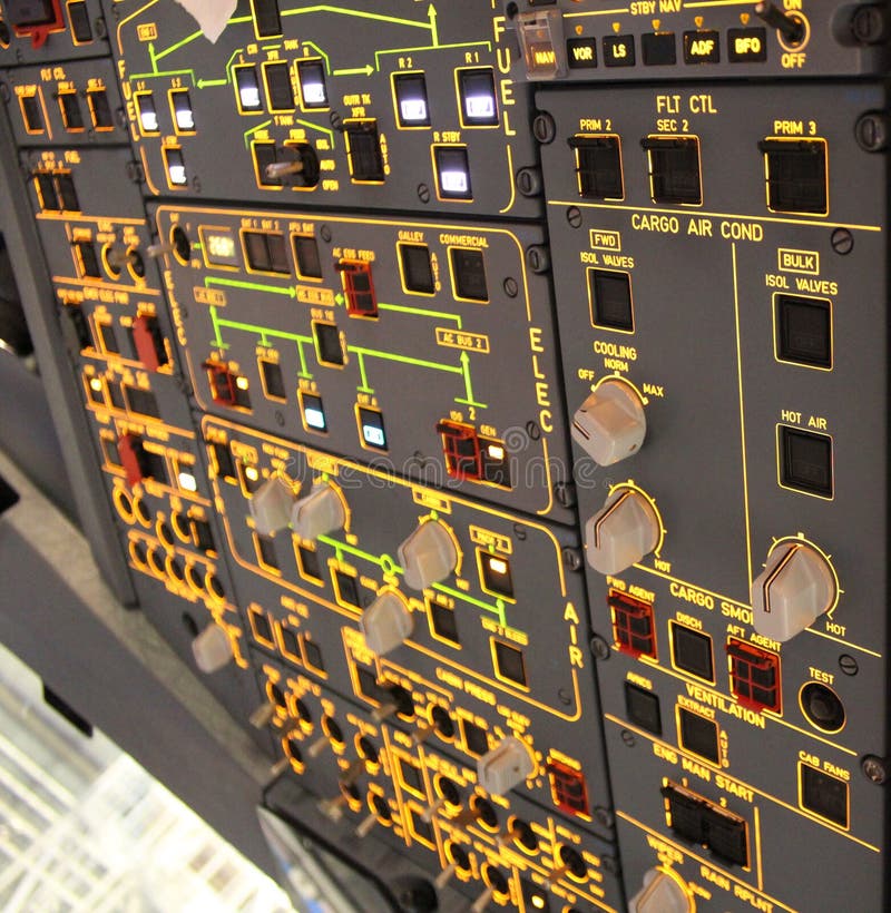Old Nike Missile Control Panel with Dials and Lights Stock Photo ...