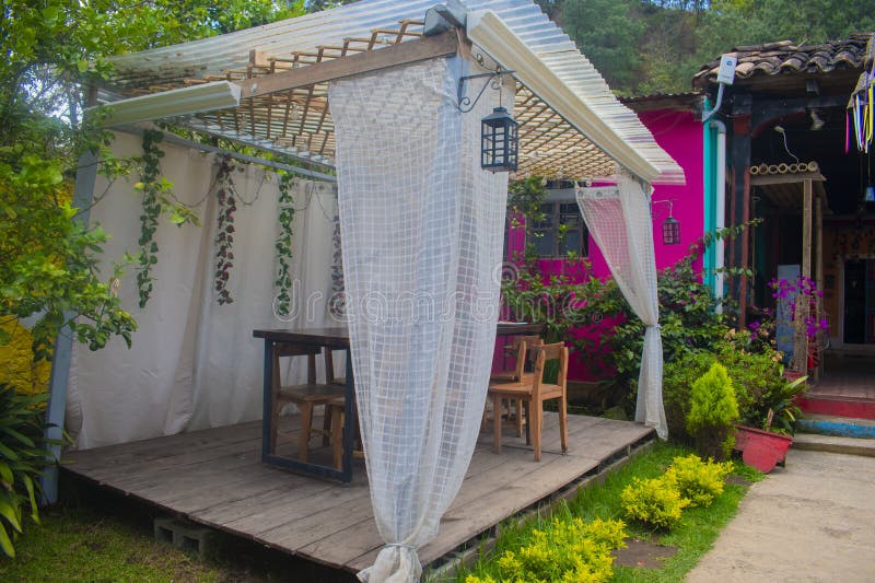 Cockpit with Elegant Table with Flowers Stock Photo - Image of yard ...