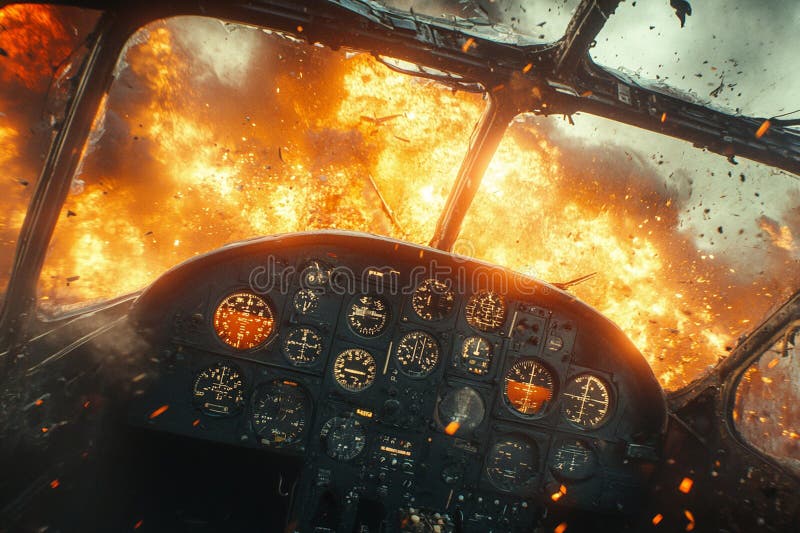 Explosive Moments Captured from a Cockpit during a Military Operation ...