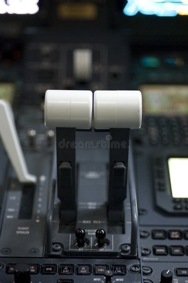 Cockpit stock image. Image of lever, transportation, flight - 75384847