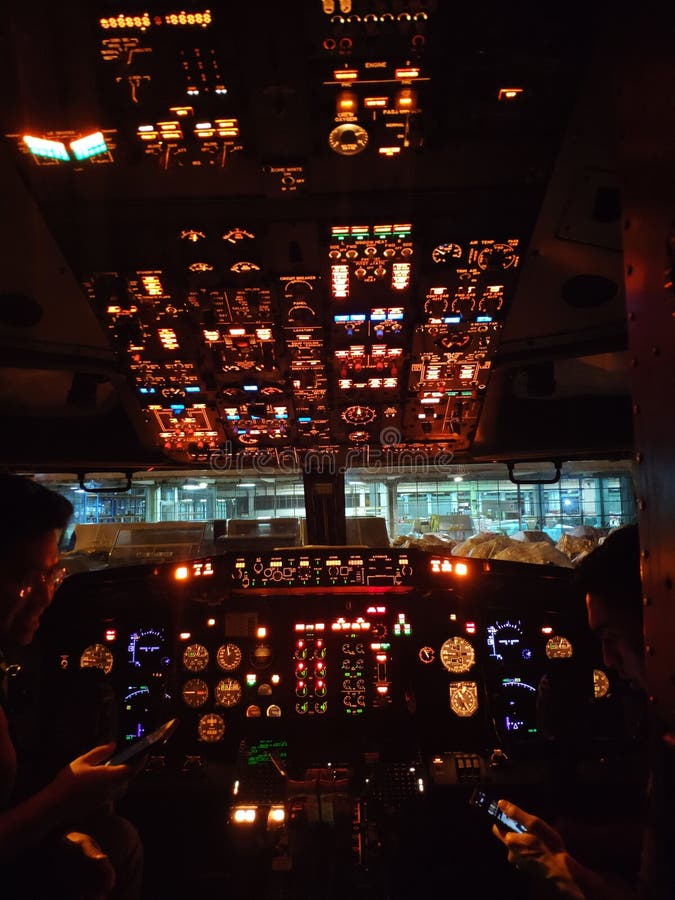 Cockpit light up editorial stock photo. Image of darkness - 200601778