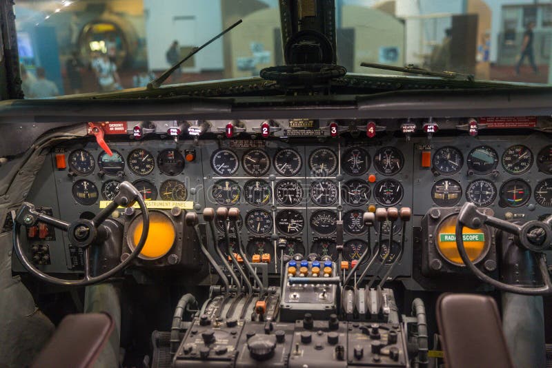 The Cockpit of an Old Plane Stock Photo - Image of aerospace, altitude ...