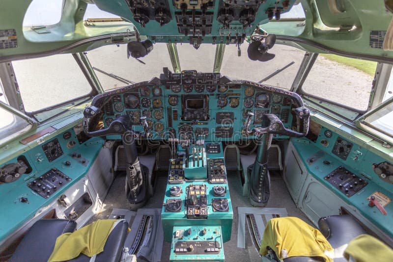 Cockpit of an Old Russian Airplane Editorial Image - Image of cabin ...