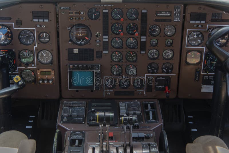 Cockpit of an Old Russian Airplane Stock Photo - Image of aircraft ...