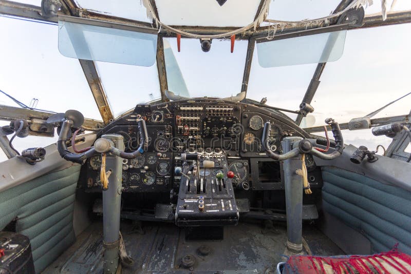 Cockpit of an Old Russian Plane Editorial Photo - Image of equipment ...