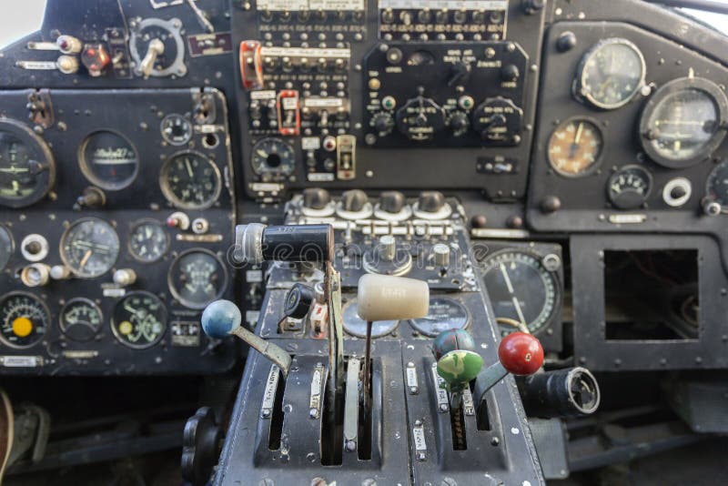 Cockpit of an Old Russian Plane Editorial Photo - Image of flying ...