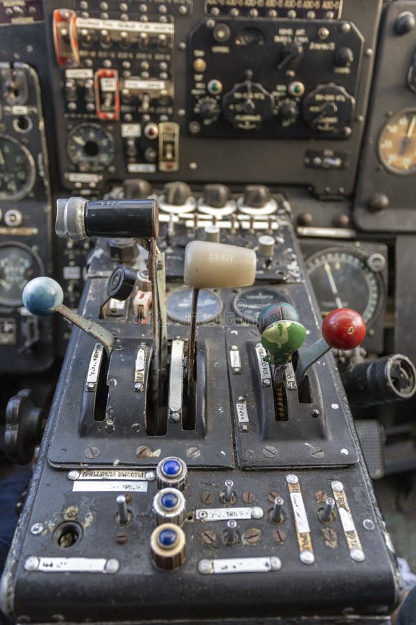 Cockpit of an Old Russian Plane Editorial Photo - Image of flying ...