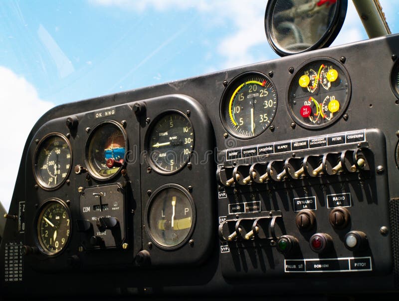 Cockpit panel stock image. Image of flight, airplane, aircraft - 7099039