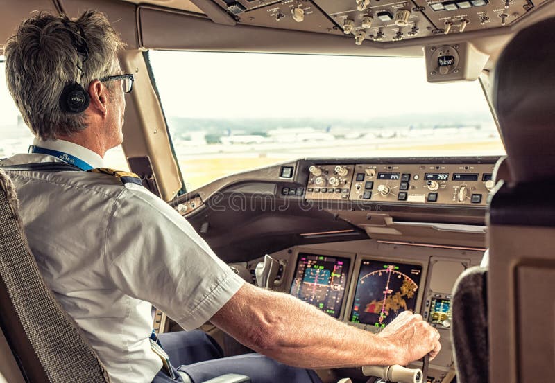 In the Cockpit editorial stock photo. Image of altitude - 94265713