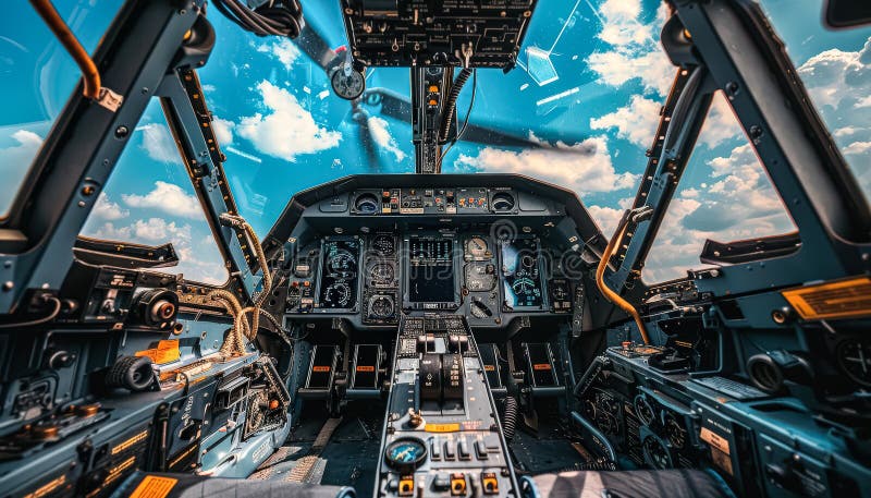 The Cockpit of a Plane is Lit Up with the Sun Shining through the ...