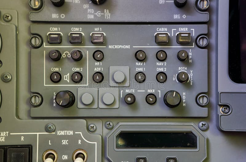 Cockpit Radio Control Panel Stock Image - Image of text, control: 70608219