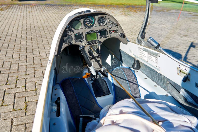 Cockpit shot of a glider stock photo. Image of holiday - 266823262