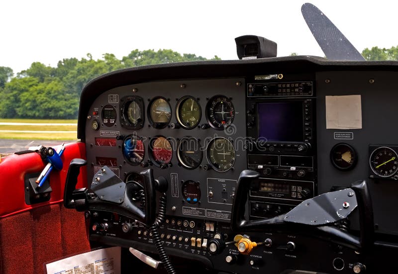 Cockpit of small airplane stock photo. Image of small - 2637374