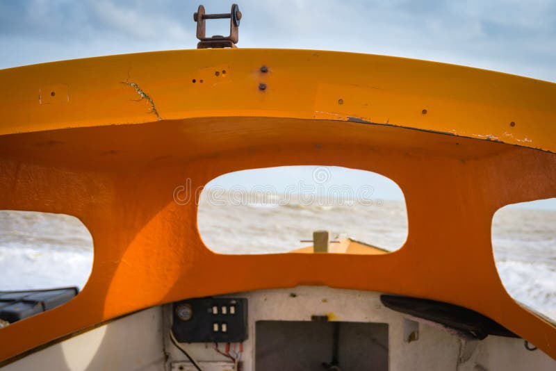 Cockpit of a Small Boat at Sea Stock Image - Image of mooring, boat ...