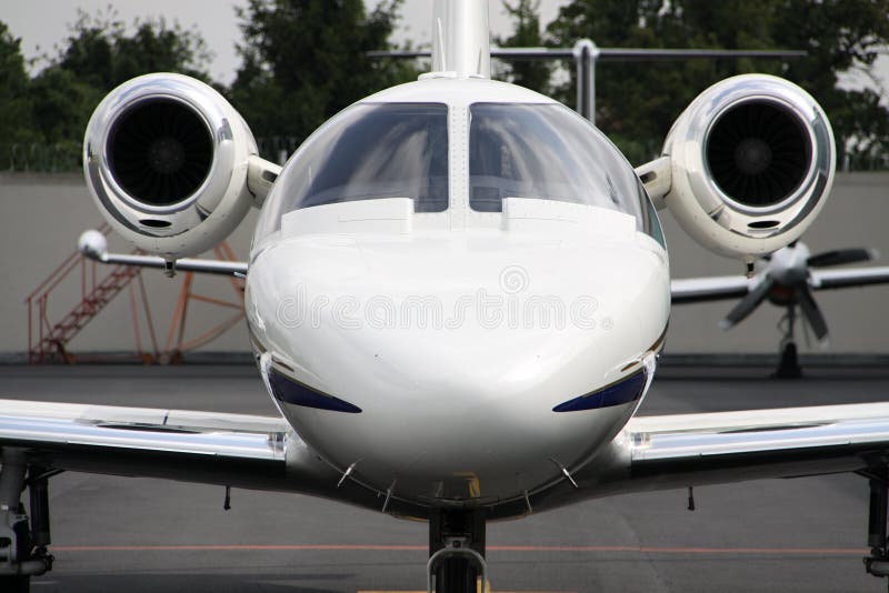 Cockpit of Small Business Jet Stock Image - Image of cockpit, gear ...