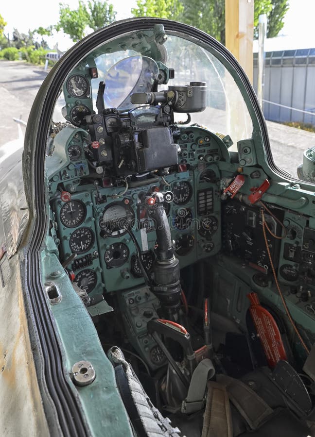 Cockpit of Soviet Jetfighter Mig Stock Image - Image of legendary ...