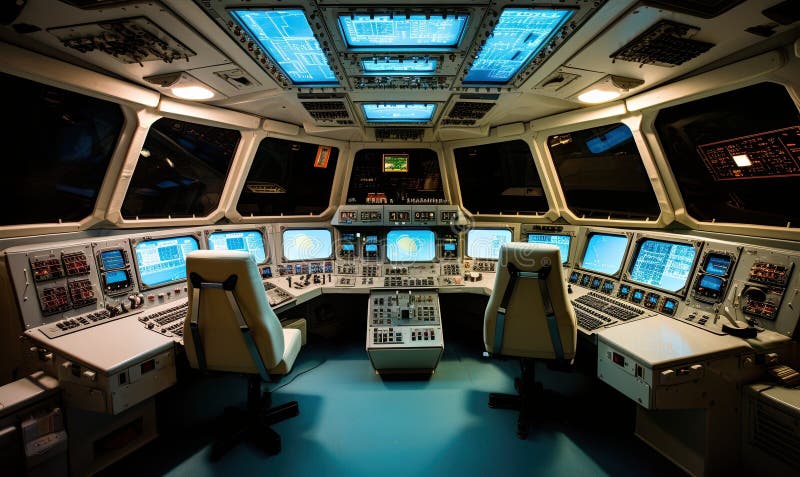 Photo of the Control Panel Inside a Space Shuttle Cockpit Stock ...