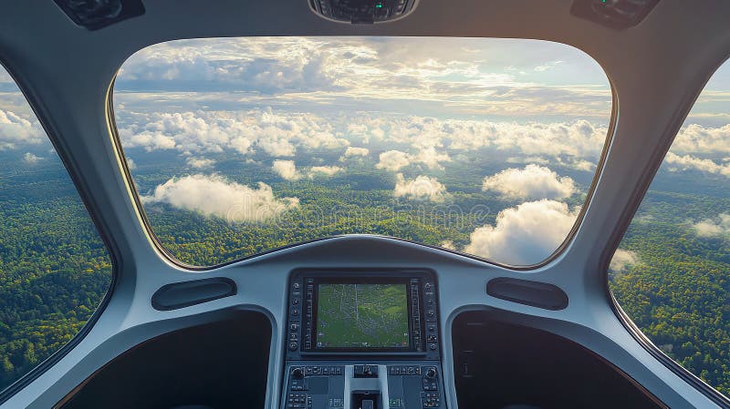 Cockpit of Unmanned Aircraft with Interactive Display and Panoramic ...