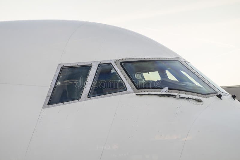 A Cockpit Window or Windshield Plane Stock Photo - Image of departure ...