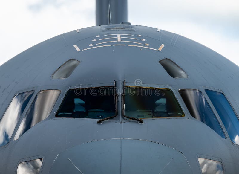 Cockpit Windows of a Globemaster Air Plane.. Stock Photo - Image of ...