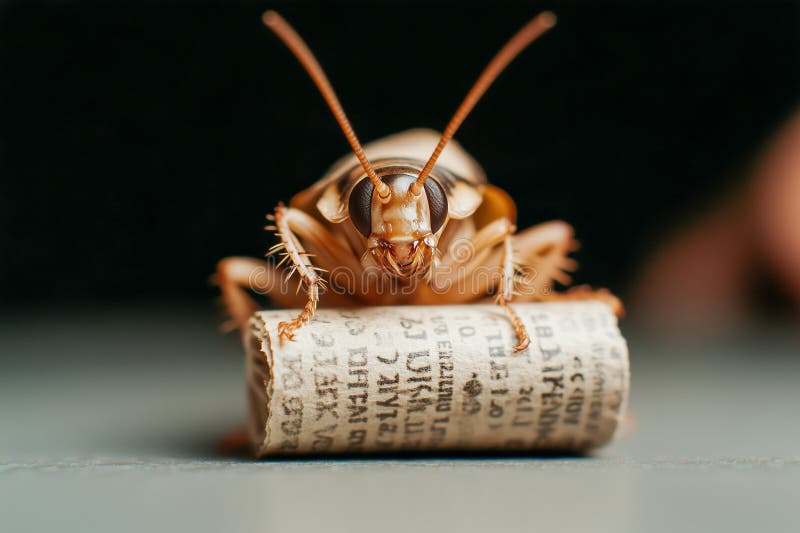 Cockroach on Ancient Scroll Stock Image - Image of macro, science ...