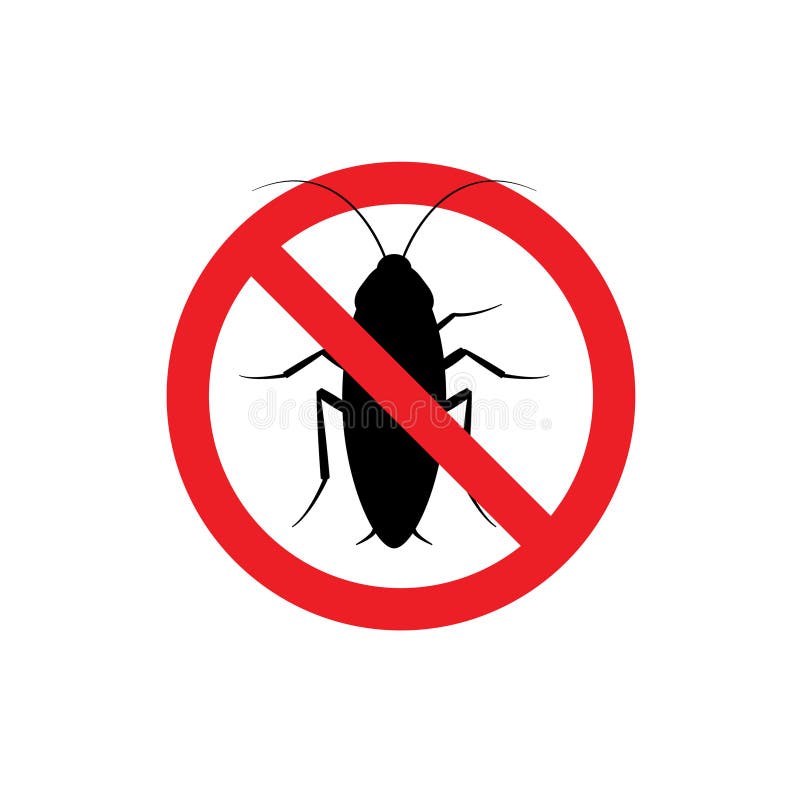 Cockroach Anti Bug Insect Vector Sign. Fumigation Cockroach Control ...