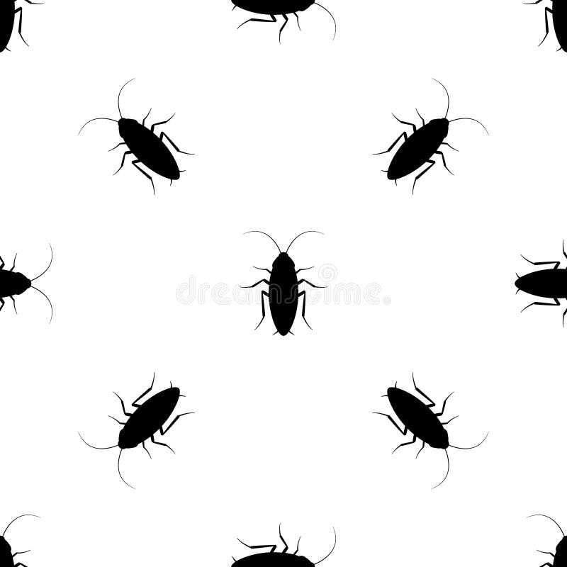 Cockroach Bug Ant Seamless Background Insect Pest Vector Illustration ...
