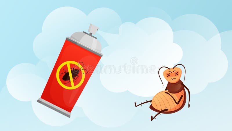 Cockroach Bug Spray. Insecticide Sprayed on Insect Pest, Harmful ...