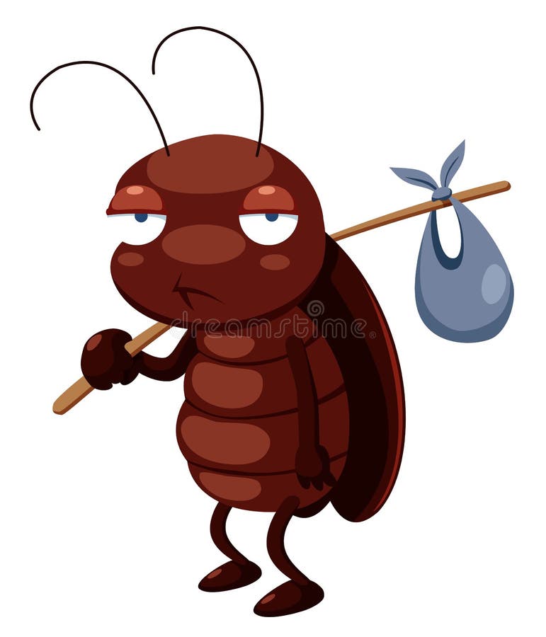 Cockroach cartoon get out stock vector. Illustration of color - 29199916