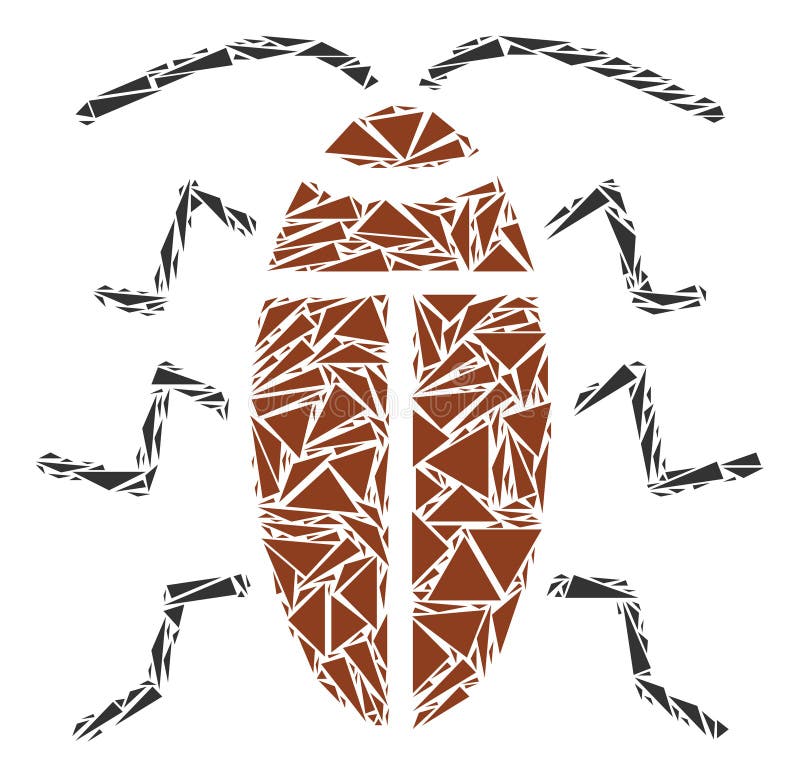 Cockroach Collage of Triangles Stock Vector - Illustration of graphic ...