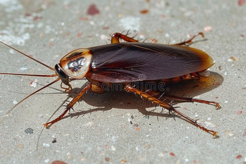 Close-up View of a Cockroach on a Textured Surface Indoors during ...
