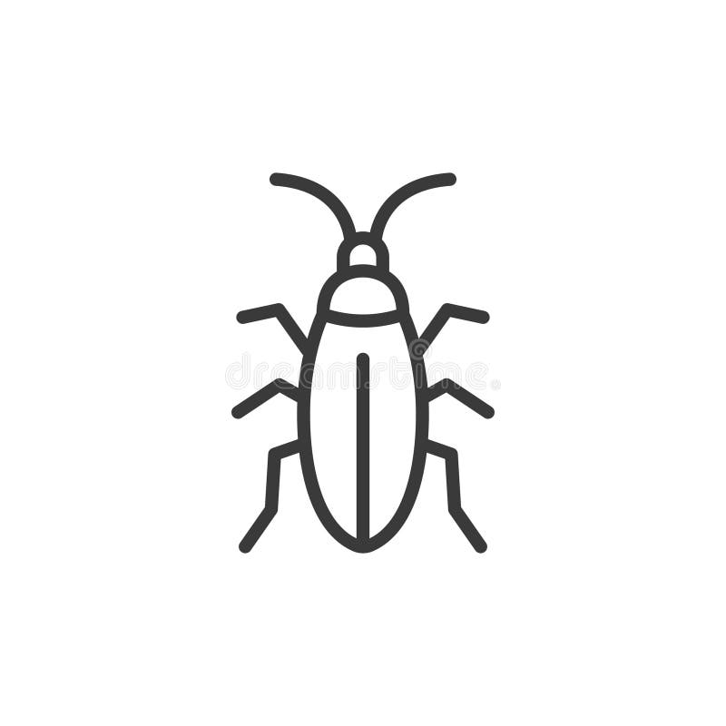 Cockroach, Icon in Line Design. Cockroach, Pest, Insect, Bug, Crawling ...