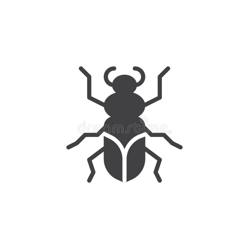 Insect Icon Flat Isolated Nature Flying Bugs Beetle Ant and Wildlife ...