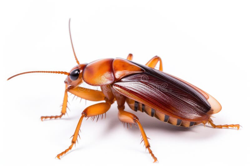 A Cockroach Isolated on White Background. Cockroach Stock Illustration ...