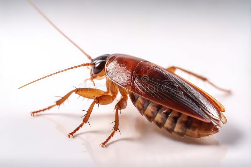 A Cockroach Isolated on White Background. Cockroach Stock Illustration ...