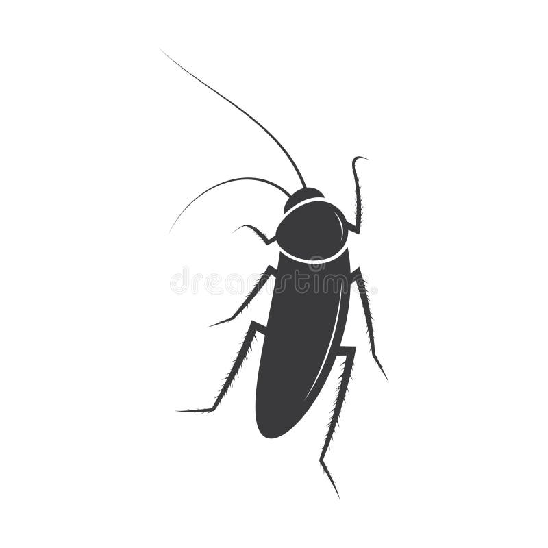 Cockroach Logo. Isolated Cockroach on White Background Stock ...