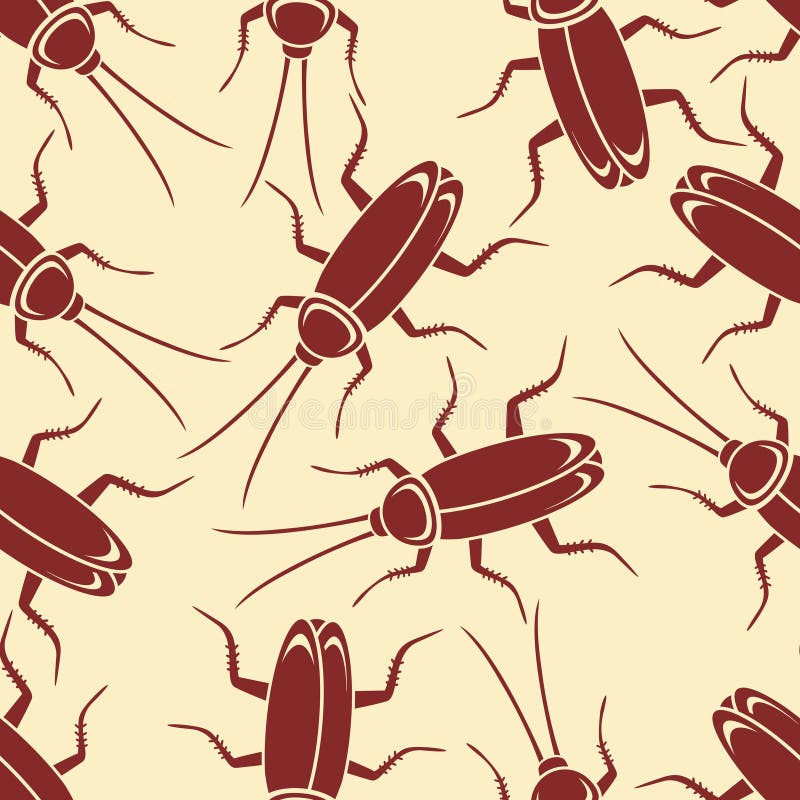 Cockroach Pest Insect Repeat Seamless Pattern Doodle Cartoon Wallpaper ...