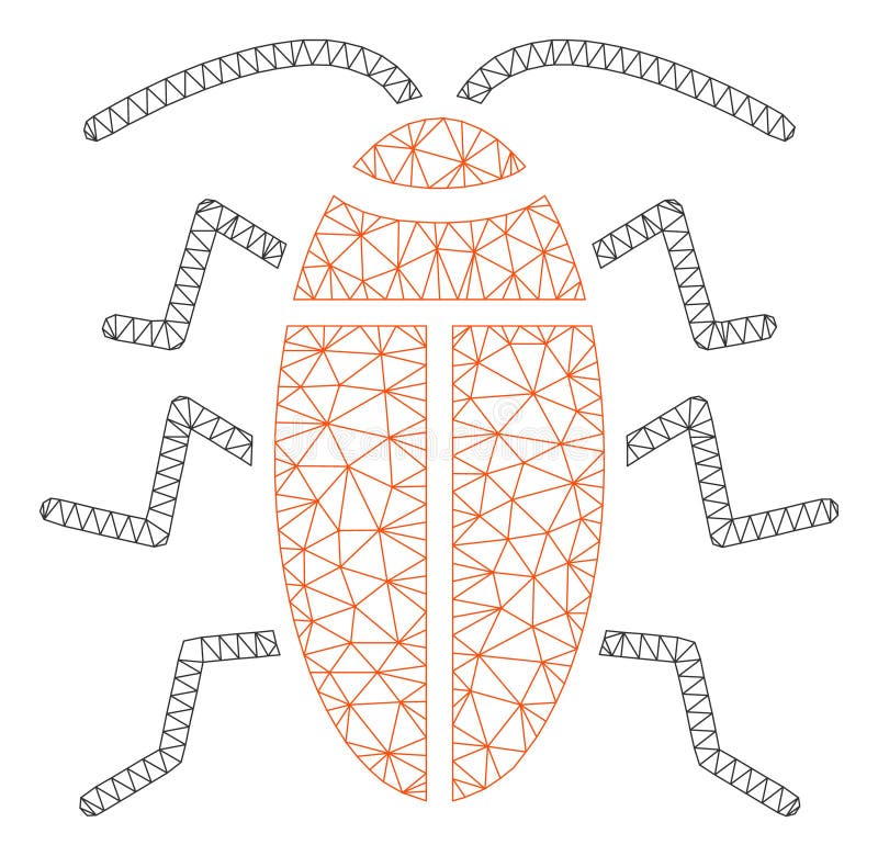 Cockroach Polygonal Frame Vector Mesh Illustration Stock Vector ...