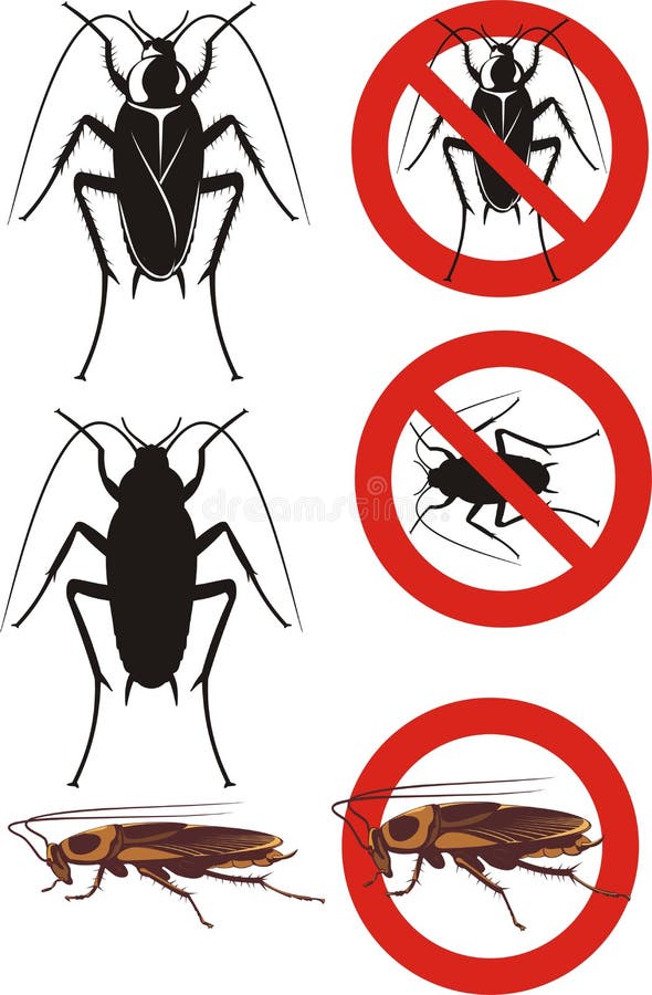 Pest Control - Warning Sign Stock Illustration - Illustration of flea ...