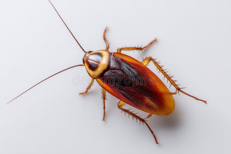 A Cockroach on a White Surface Stock Image - Image of ovalshaped, long ...