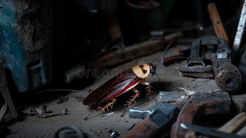 Cockroach in a Workshop stock image. Image of pest, detail - 336537043