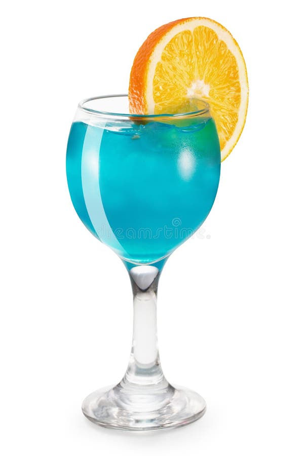 Cocktail Alcolico Blu Con Il Sambuca, Il Liquore, Il Succo Di Limone ...