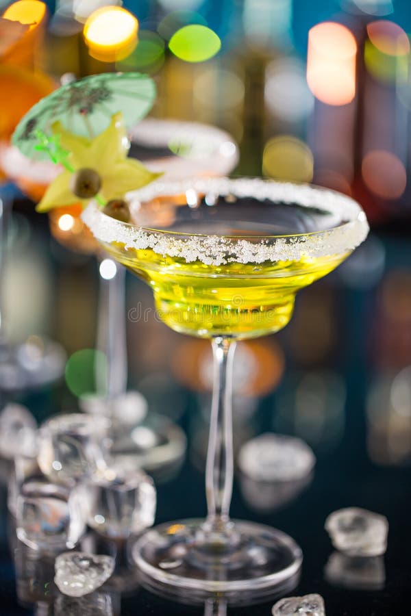 Cocktail on bar desk stock photo. Image of liquor, long - 54539856